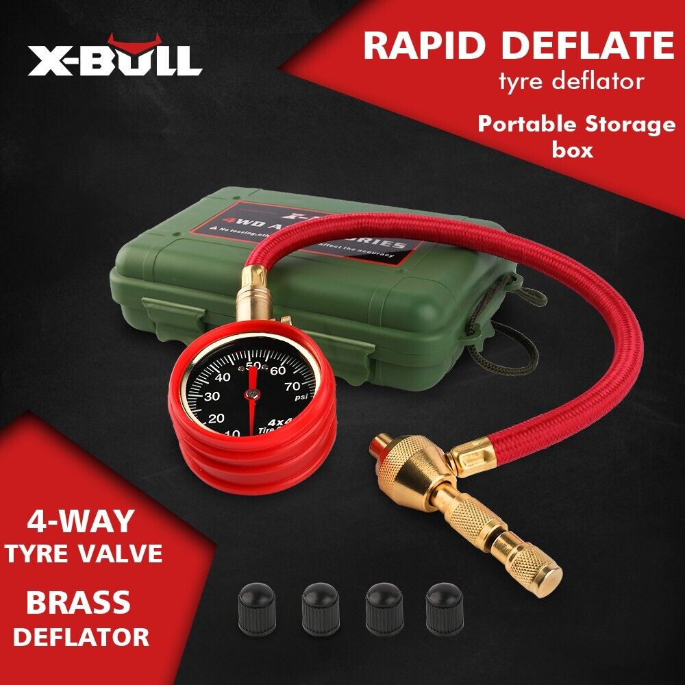 X-BULL Rapid Tyre/Tire Deflator Air Deflators 4WDwith Pressure Gauge ...