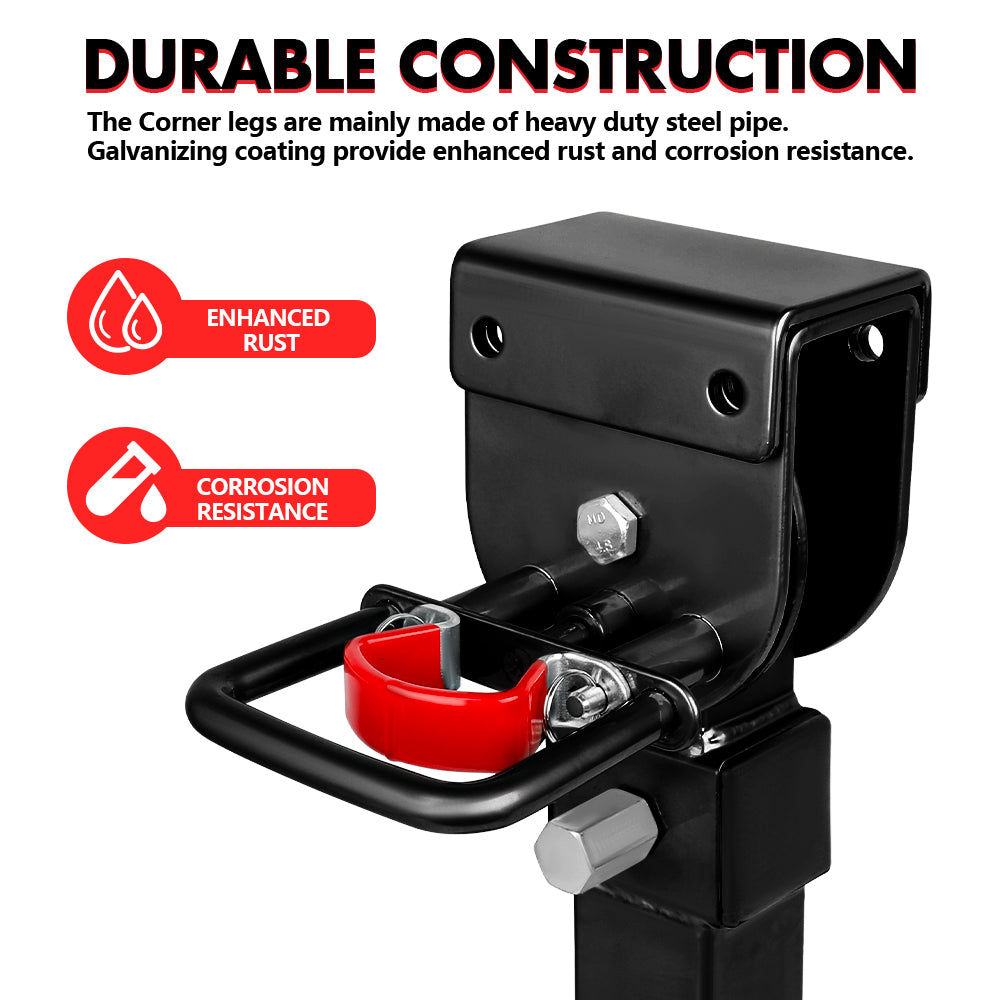 X-BULL Drop Down Legs 440MM- 560MM Trailer Steel Legs Caravan Corner 1 ...
