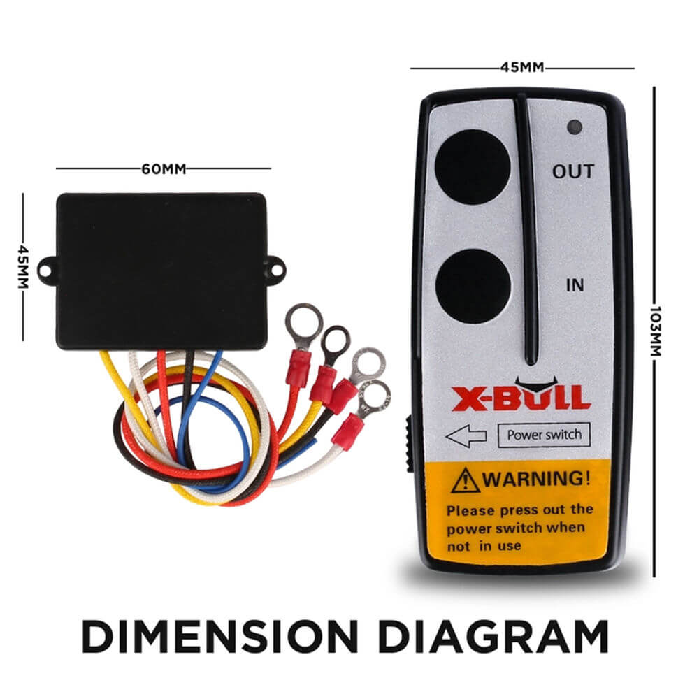 X-BULL 2x Wireless Winch Remote Control 12V 150ft Handset Switch 4wd ...