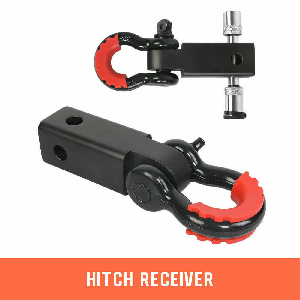 X-BULL Hitch Receiver 5T Recovery Receiver with Bow Shackle Tow Bar Of ...