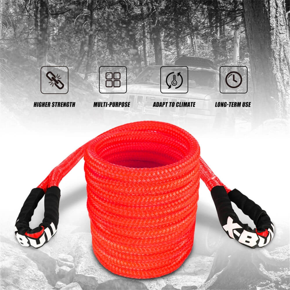 X-BULL Kinetic Rope 22mmx9m 28600LBS Recovery Dyneema Tow Winch 2x Sof ...